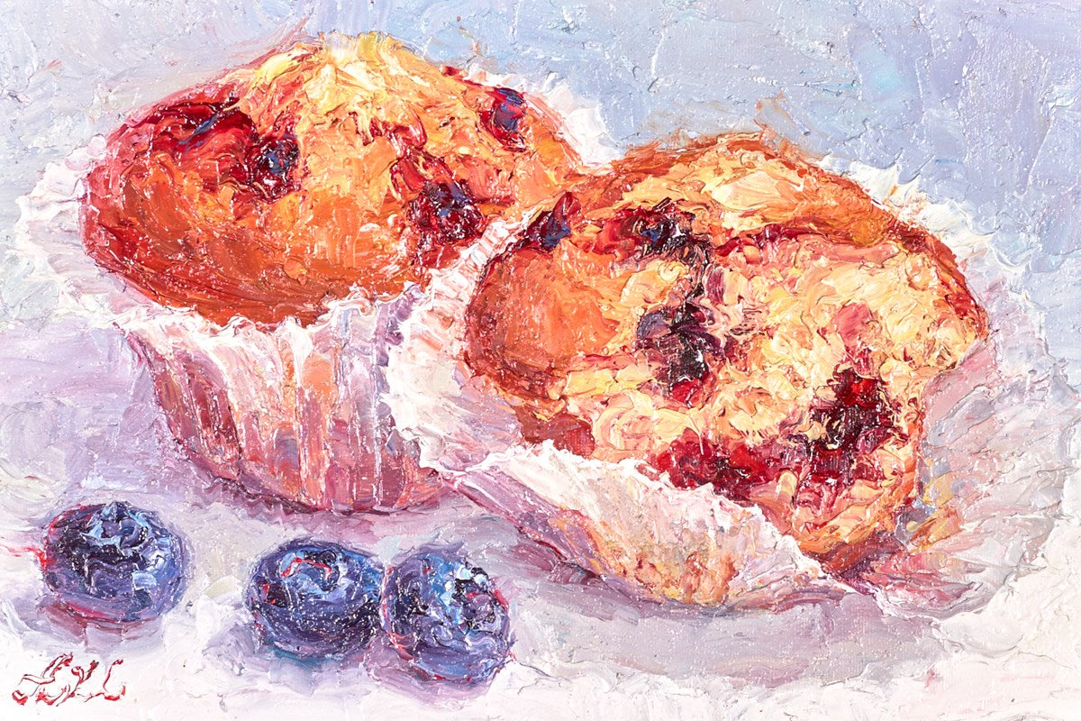 Blueberry Muffins II | Lana Okiro - Clarendon Fine Art