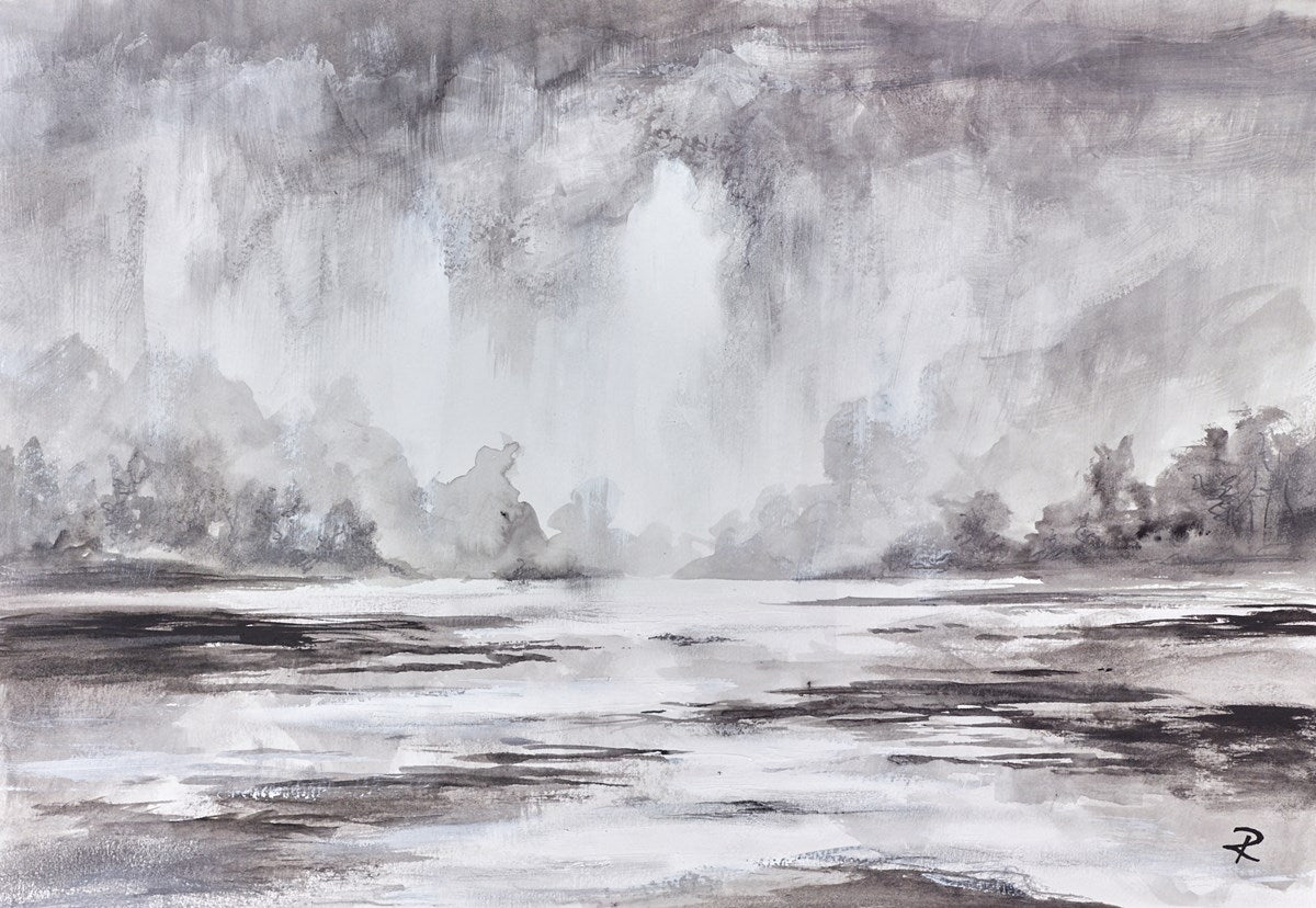 Mist On The River (Study) | Chris and Steve Rocks - Clarendon Fine Art